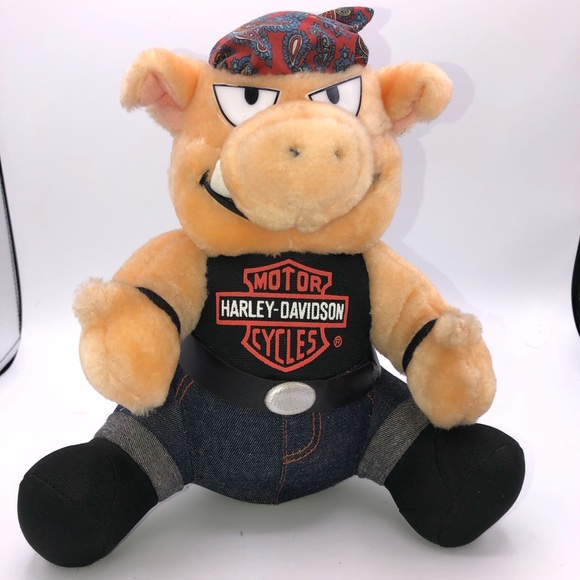 Harley-Davidson | Accents | Harley Davidson Pig Stuffed Animal Paisley ...